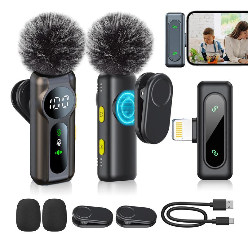 2-Pack Wireless Lavalier Clip-On Microphones – CTElectronics